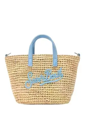 MC2 SAINT BARTH Logo Patch Mini Tote Bag - Neutrals
