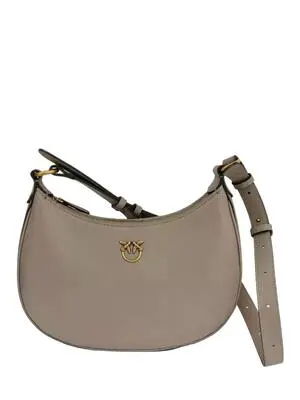 Pinko PINKO Small Shoulder Bag Love Bag Half Moon Neutrals