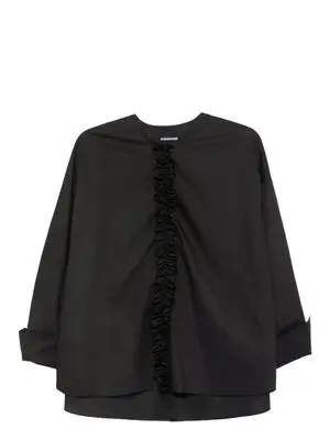 SUSANNE BOMMER Long-sleeve Ruffled Shirt - Black