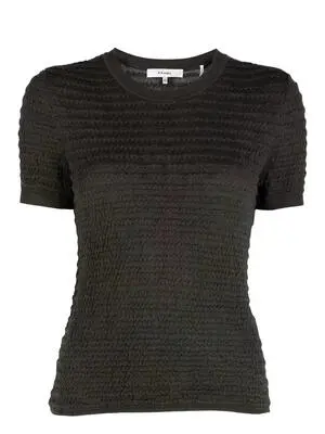 FRAME Smocked Top - Brown