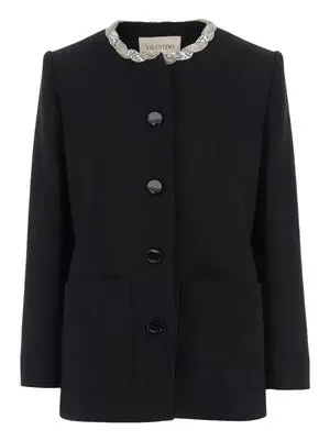 VALENTINO Valentino Embellished Collar Jacket