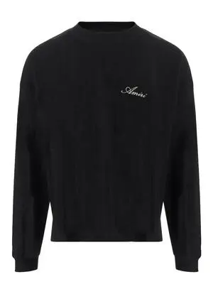 Amiri Wolf Print Logo Embroidered Sweater - Black