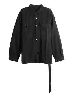 Rick Owens Flap-pocket Strap-detail Shirt - Black