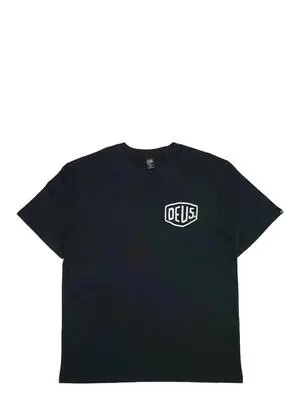 Deus Ex Machina Milano Adress Graphic-print Logo-patch T-shirt - Black