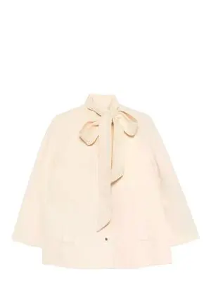 Zimmermann Valiant Pussy-bow Single-breasted Coat - Neutrals
