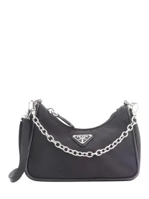 Prada PRADA Re-Edition Mini Hobo Bag Black
