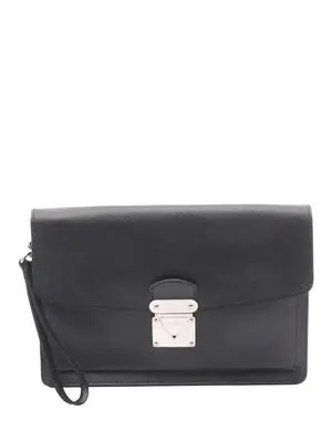 LOUIS VUITTON 2009 Taiga Selenga Clutch Bag - Black