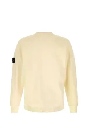 Stone Island 6100049 Brushed Organic-cotton Fleece Regular-fit Crew-neck Sweatshirt With Ribbed Inserts - Neutrals