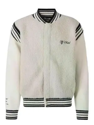 OFF-WHITE Off-White Logo Embroidered Striped-Trim Jacket
