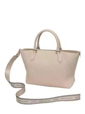 Armani Exchange Logo Plaque Tote Bag - Neutrals
