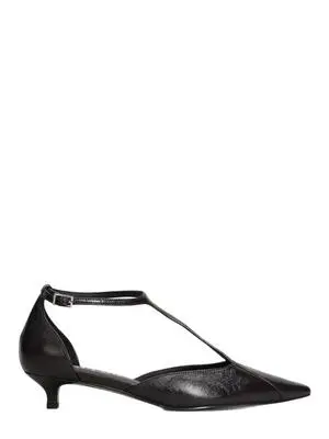 BIBI LOU Canna Pointed-toe T-bar Pumps - Brown