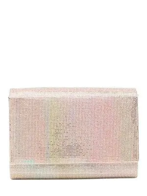 Rene Caovilla Crystal-embellished Clutch Bag - Neutrals