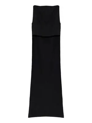 JIL SANDER Sleeveless Asymmetrical Top - Black