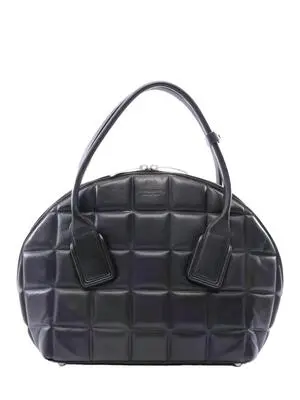 Bottega Veneta Medium Padded Leather Satchel - Black