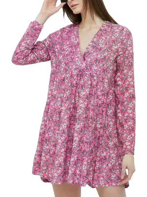 BENETTON V-neck Floral Dress - Pink