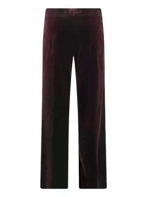 Antonelli Firenze Velvet Straight-leg Trousers - Red