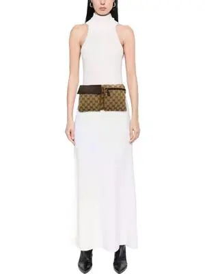Gucci Gg Canvas Double Pocket Belt Bag - Neutrals