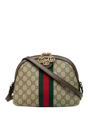Gucci Ophidia Gg Supreme Web Dome Crossbody Bag - Neutrals