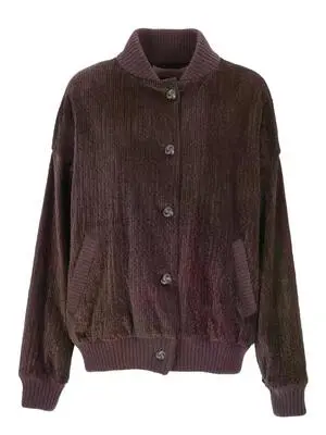 KRISTINA TI Corduroy Effect Jacket - Brown
