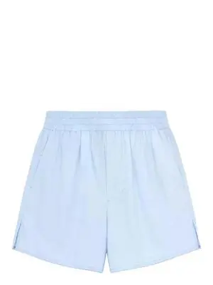 AMI Paris De Coeur Embroidered Shorts - Blue