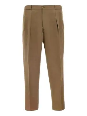 BRIGLIA 1949 Tailored Pleated-front Trousers - Brown