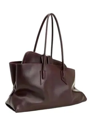 Attico The Attico Medium La Passeggiata Leather Shoulder Bag Brown