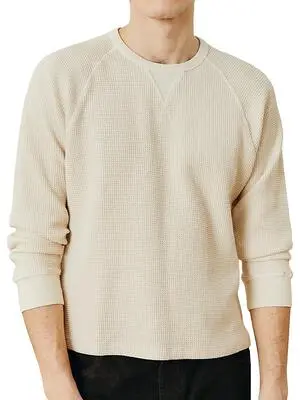 CORRIDOR Yoke Stitch Cotton Thermal Shirt - Natural