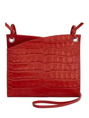 HESTER VAN EEGHEN In The Clouds L Croco Papavero Shoulder Bag - Red