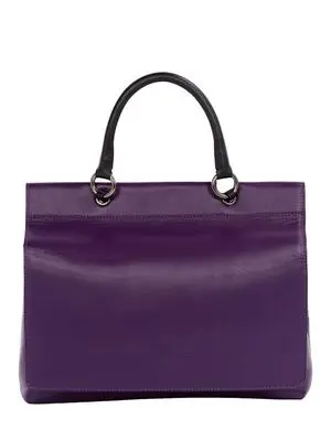 HESTER VAN EEGHEN Oase Leather Handheld Shoulder Bag - Purple
