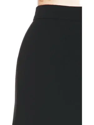 Alessandra Rich Wool Crepe Mini Skirt - Black