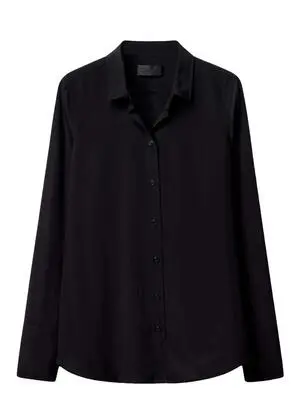 NILI LOTAN Thelma Silk Shirt - Black