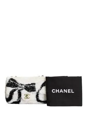 FWRD RENEW Chanel Sequin Ribbon Mini Rectangular Flap Bag - White