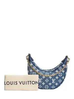 FWRD RENEW Louis Vuitton Monogram Denim Loop Shoulder Bag - Blue