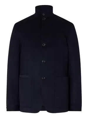 Zegna Il Conte Cashmere Brushed Overcoat - Blue
