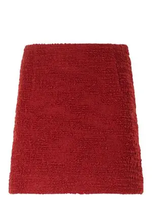LIBEROWE Vera Wool-blend Tweed Mini Skirt - Red