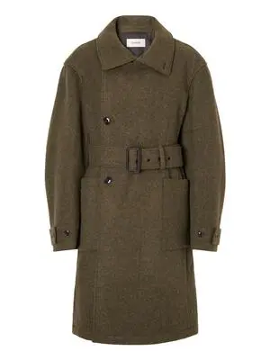 LEMAIRE Lemiare Belted Alpaca Wool And Wool-blend Felt Coat - Brown