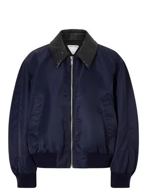 Bottega Veneta Intrecciato Leather Jacket - Blue