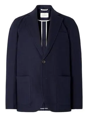 Oliver Peoples Westbury Cotton-blend Herringbone Suit Jacket - Blue