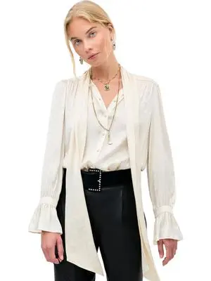 Rixo Evanora Floral Trail Regular Blouse - Ivory