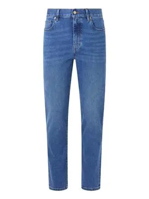 Zegna Roccia' Slim-fit Straight-leg Jeans - Blue