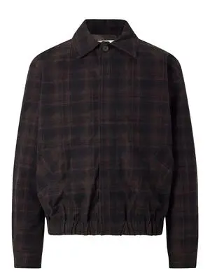 JEANERICA Checked Cotton And Wool-blend Jacket - Brown