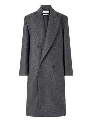 JW Anderson Double-breasted Brushed Wool Coat - Gray