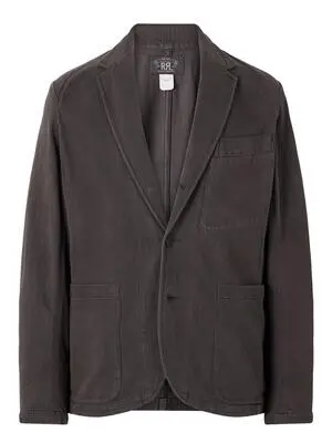 Ralph Lauren Herringbone Cotton Blazer - Gray