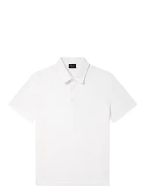 Brioni Cotton-piqué Polo Shirt - White