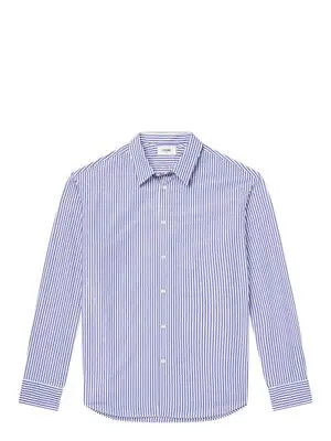 Celine Striped Cotton-poplin Shirt - Blue