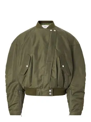 Celine CELINE Shell Bomber Jacket Green