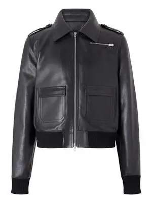 Celine Leather Blouson Jacket - Black