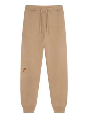 LA GRANNI Knitted Trousers With 'el Gato' Embroidery - Brown