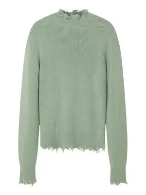 LA GRANNI Name X Gabriele Alpaca Torn Jumper - Green