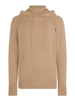 LA GRANNI Knitted Hoodie - Brown